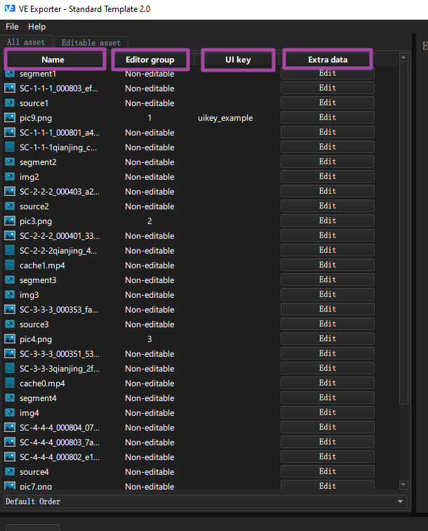 VE Exporter UI Introduction-Violet Engine
