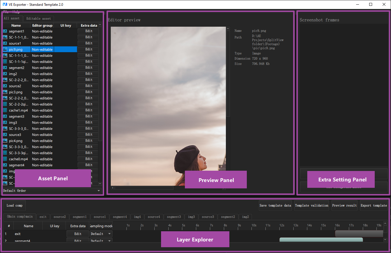 VE Exporter UI Introduction-Violet Engine